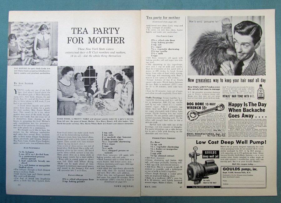 Orig 1955 Recipe Ad Endorsed Mrs Forest Broadbent & daughters, West ...