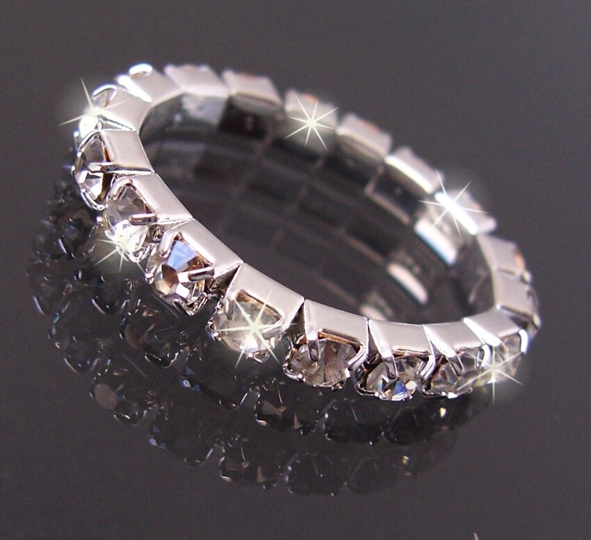 Zehenring Silber pl Ring Zehen Fuß dehnbar Fußschmuck Damen Strassring ...
