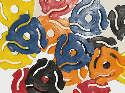 10 New 45 RPM RECORD INSERT ADAPTERS - Assorted 5 Colors | eBay