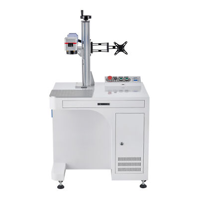 OMTech™️ 50W Metal Marking Machine Workstation Mobile 12x12 Fiber Laser ...