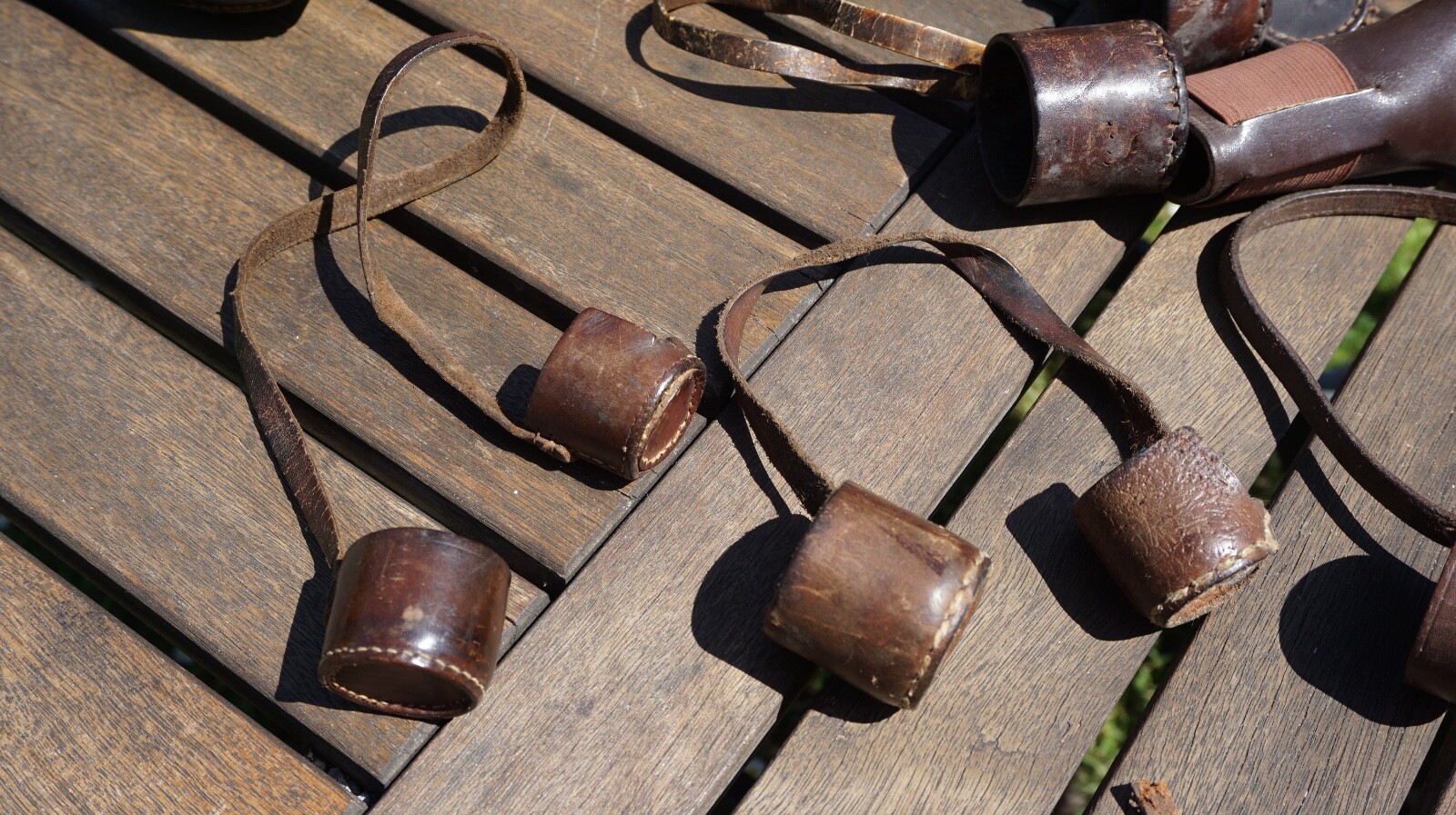 Collection of Leather Transport Cases + Leather Lens Protectors + a ...