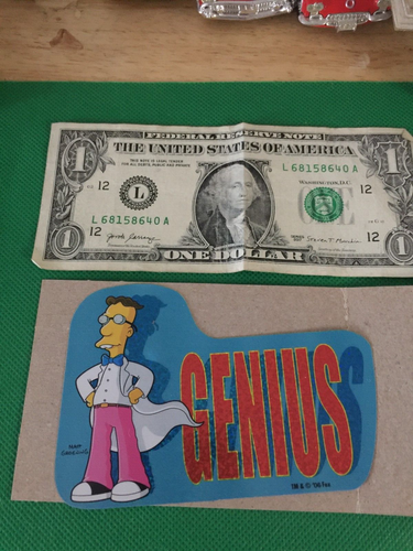 The Simpsons Bart Simpson Prism Vending Machine Sticker Foil 2006 #13 ...