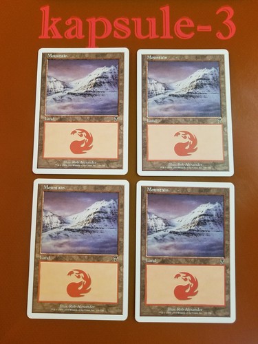 4x Mountain | Basic Land 338/350 | 7th Edition | MTG Magic Cards | eBay