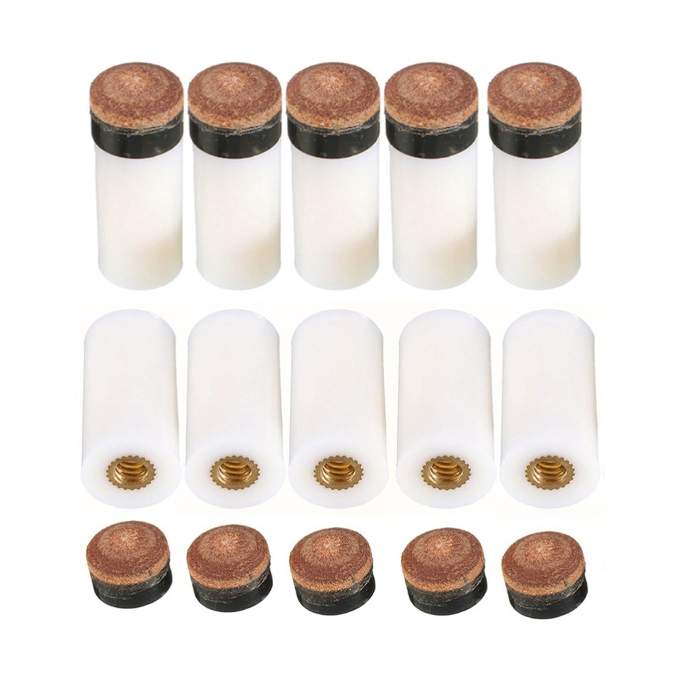 10pcs American Style Billiard Cue Ferrules and Tips Billiard ...