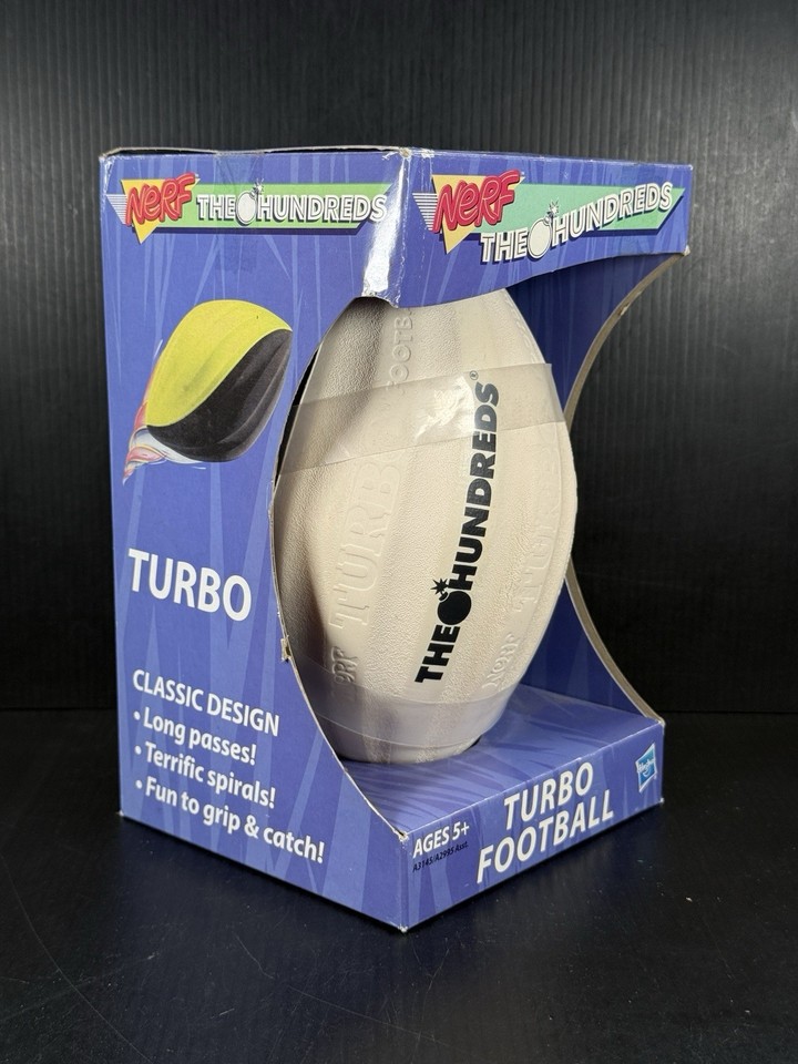 HASBRO NERF TURBO WHITE FOOTBALL X THE HUNDREDS VINTAGE BRAND NEW IN ...