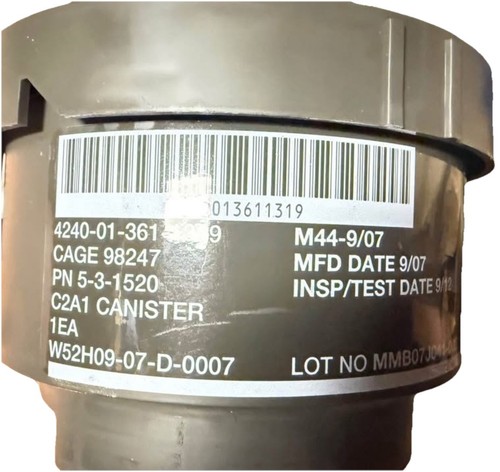 Sealed C2A1 M44 Gas Mask Filter Canister NBC Chem Bio 4240013611319 5-3 ...