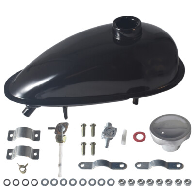 Black 2L Gas Fuel Petrol Tank For 49cc/60cc/80cc Motorized Bike | eBay