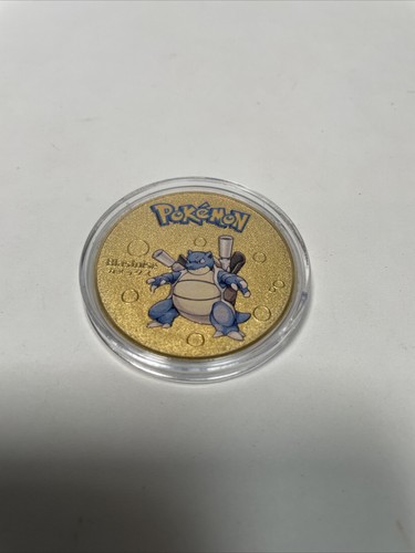 Gold Plated Pokémon Blastoise Commemorative Coin Medallion Trading Card ...