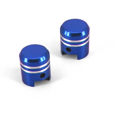 Paire Caps Vanne Piston Bleu Anodisé | eBay