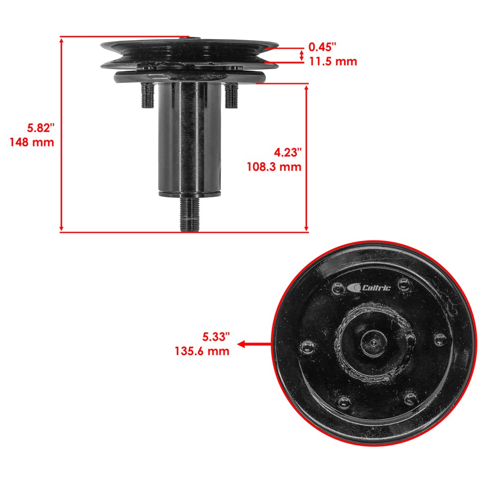 Caltric 51537200 51528000 Deck Spindle Assembly w/Pulley For Gravely ...