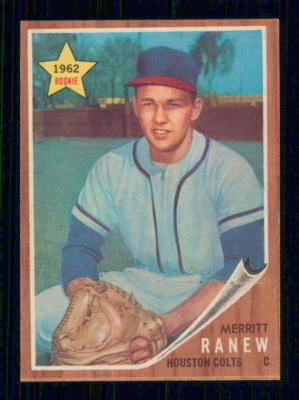 1962 TOPPS BASEBALL # 156 MERRITT RANEW J9786 | eBay