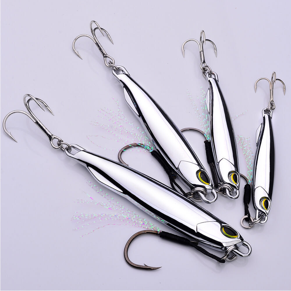 3pc/set Metal Mirror Lures Baits 15-40g Electroplated Jig Snapper Tuna ...