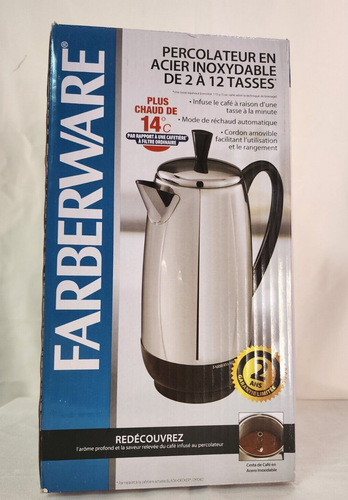 Farberware 12 Cup Electric Percolator Coffee Maker with Stainless Steel ...