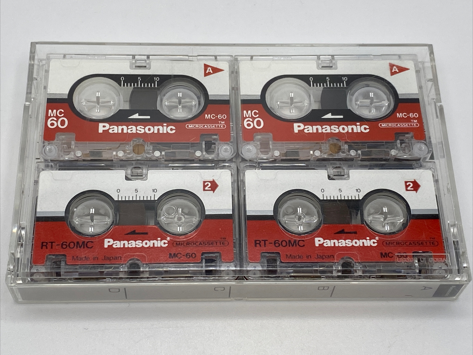 Panasonic MC 60 Microcassette Tapes Lot of 4 Recording Cassettes and ...
