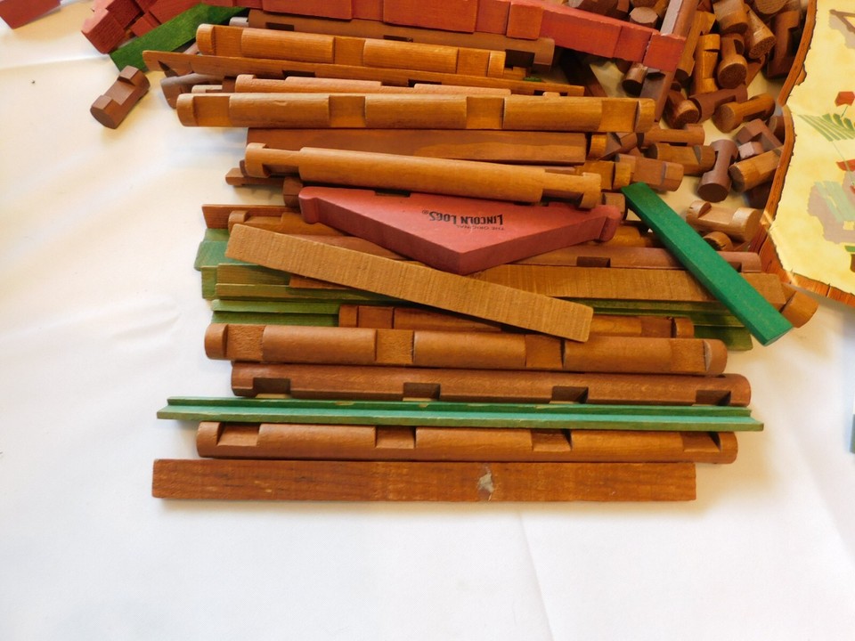 The Original Lincoln Logs Commemorative Edition All Wooden Pieces ...