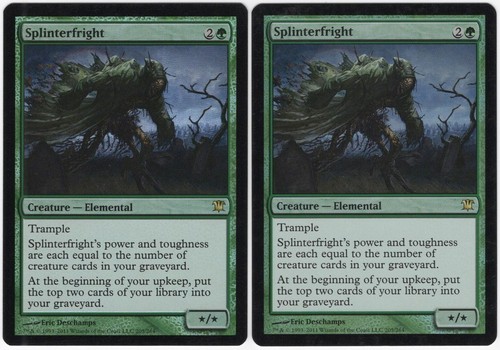 Splinterfright x2 2x 2011 Innistrad FOIL Green Rare Creature MTG NM AZ1 ...