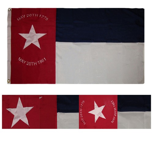 2X3 FT Embroidered NC North Carolina Republic 600D 2 Ply Nylon Flag 3 ...