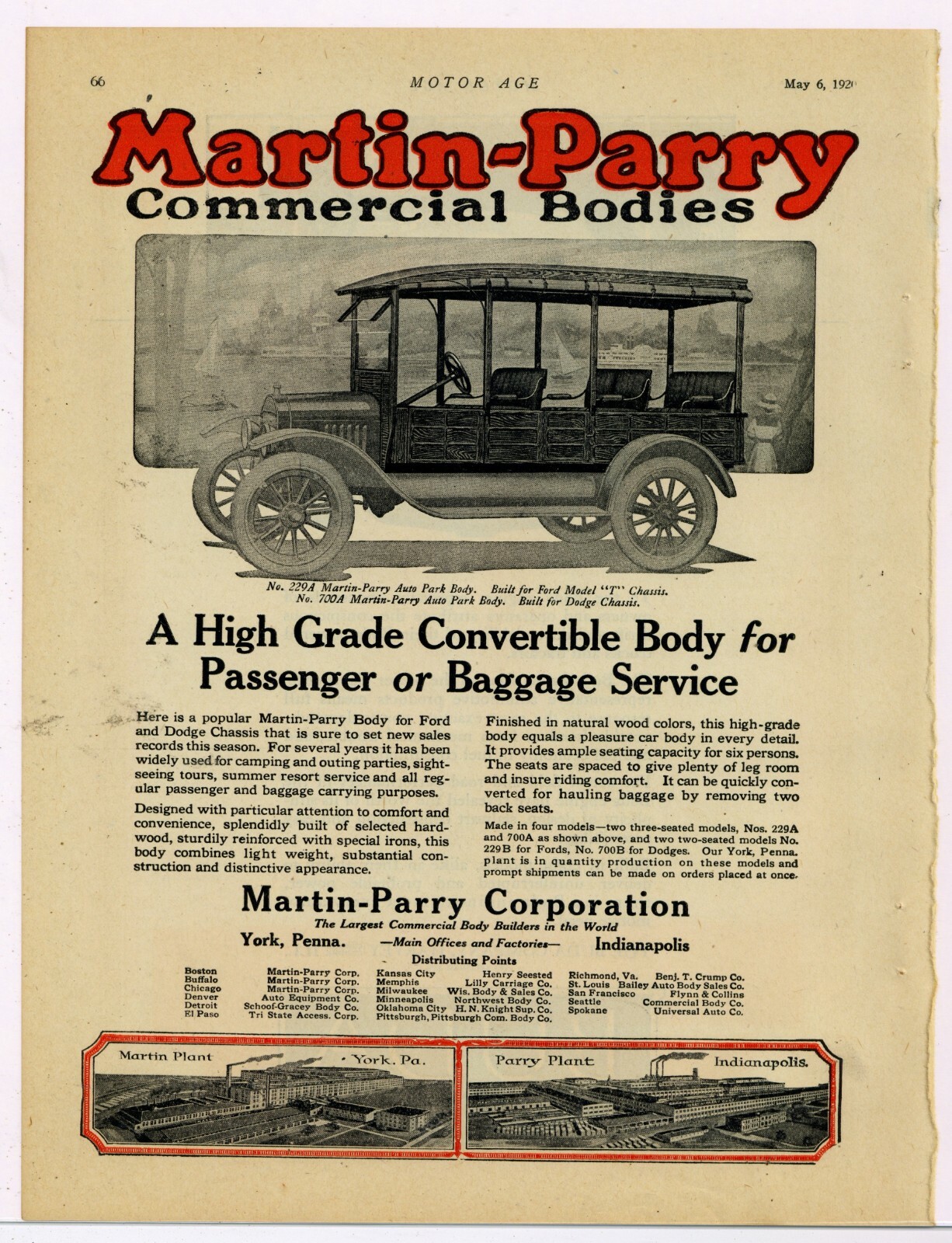 Martin-Parry advertisement "Auto Park Body" - General Discussion ...