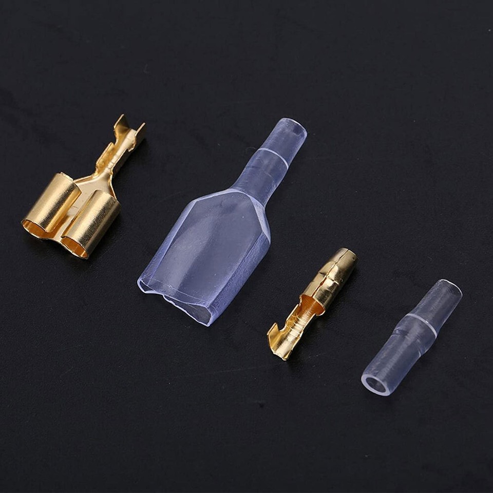 10 Set 1 Female 2 Male 4.0 Bullet Crimp Terminal Car Electrical Wire ...
