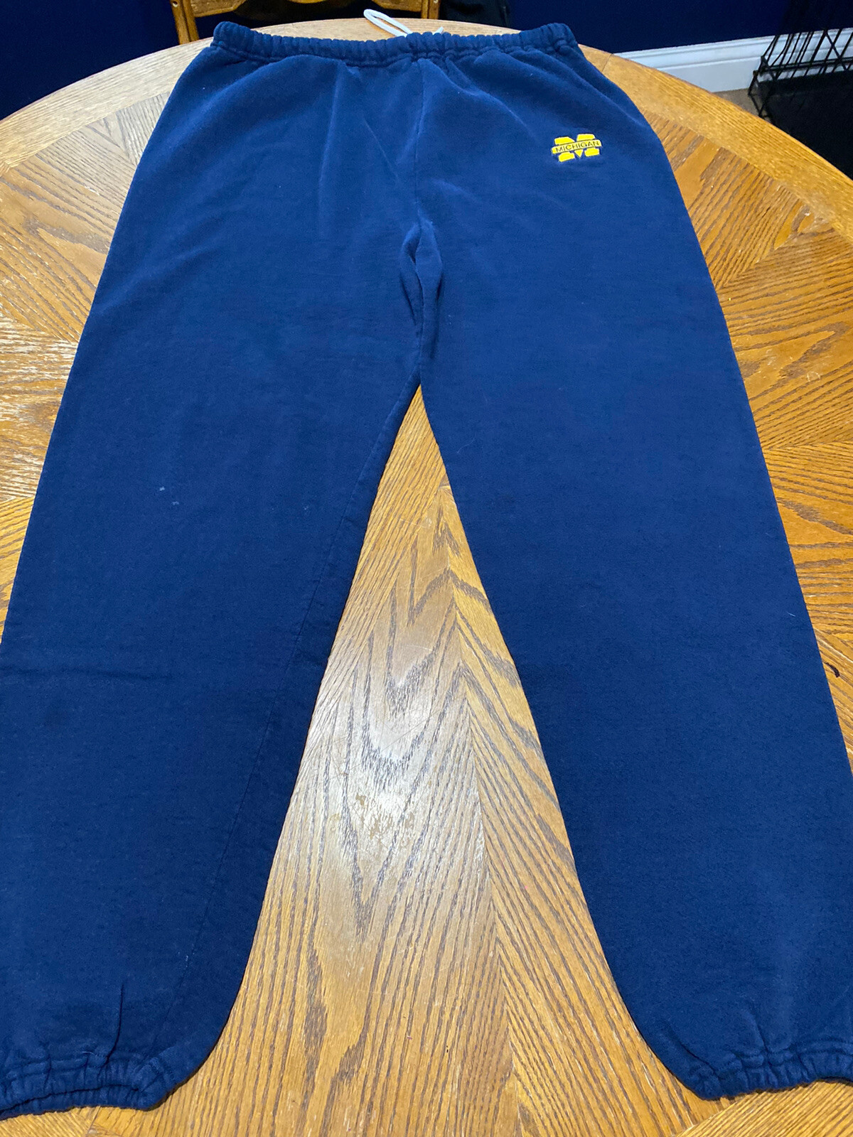 Vintage Russell Athletic Michigan Wolverines Embroidered Blue ...