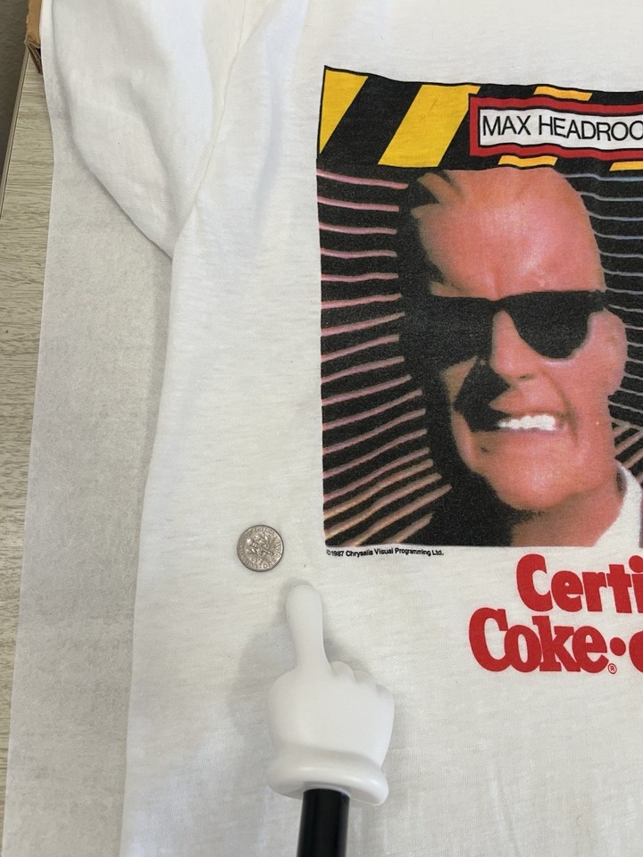 Vtg Sneakers Coke-ologist Max Headroom T Shirt 1980’s Single Stitch ...