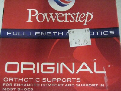 Powerstep ORIGINAL Full Length Orthotic Insoles Two Sizes | eBay