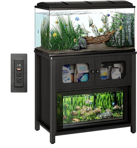 40-50 Gallon Metal Aquarium Stand Fish Tank Stand Storage Cabinet w ...