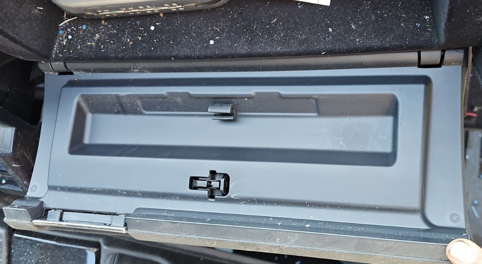 10-12 RANGE ROVER L322 UPPER TOP GLOVE BOX STORAGE COMPARTMENT EBONY ...