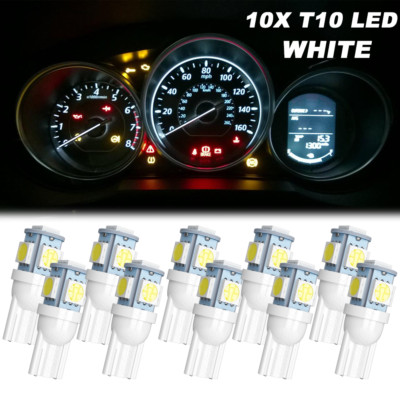 10X WHITE LED Instrument Dash Cluster Light Bulbs T10 194 168 2825 For ...