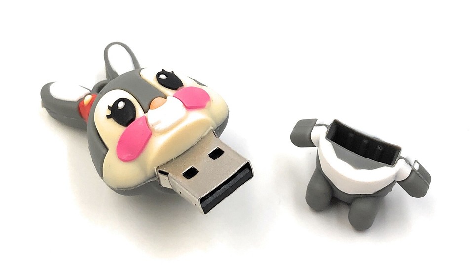 Cute Bunny in Gray Easter Bunny Funny USB Stick Various Capacities | eBay
