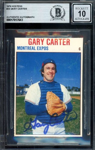 Gary Carter Gem Mint 10 Beckett BAS Signed 1979 Hostess Autograph | eBay