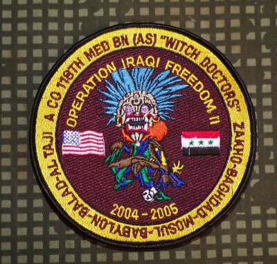 US Army A Co, 118th Medical Battalion (AS) OIF 2004-2005 Color Patch | eBay