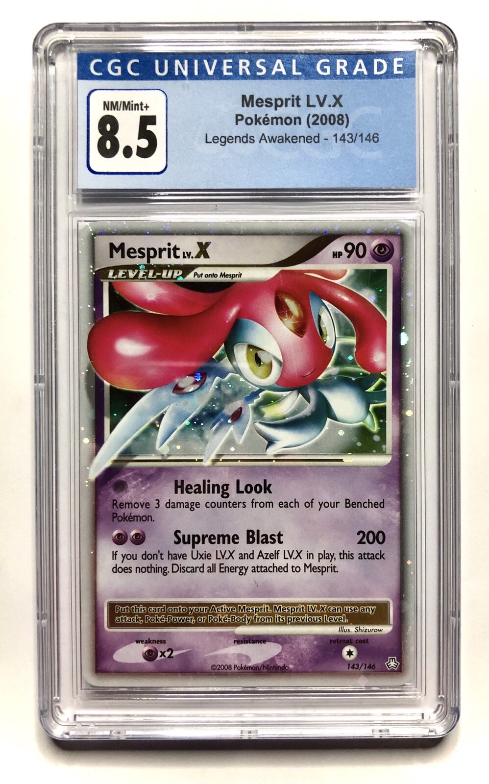 Pokémon TCG Mesprit LV.X Legends Awakened 143/146 Holo Rare Holo LV.X ...