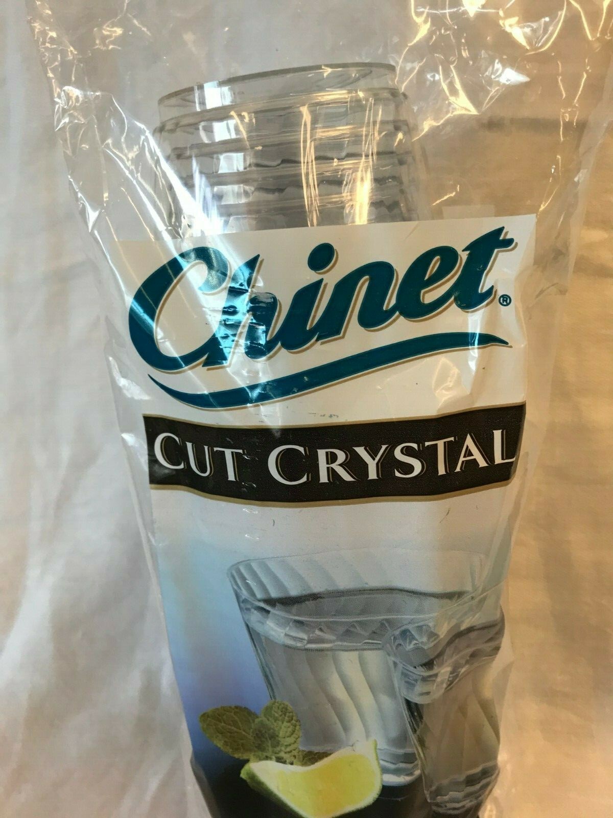 Chinet Cut Crystal Plastic Cups 9 oz -25 Count Or 7 " Plates -12 Count ...