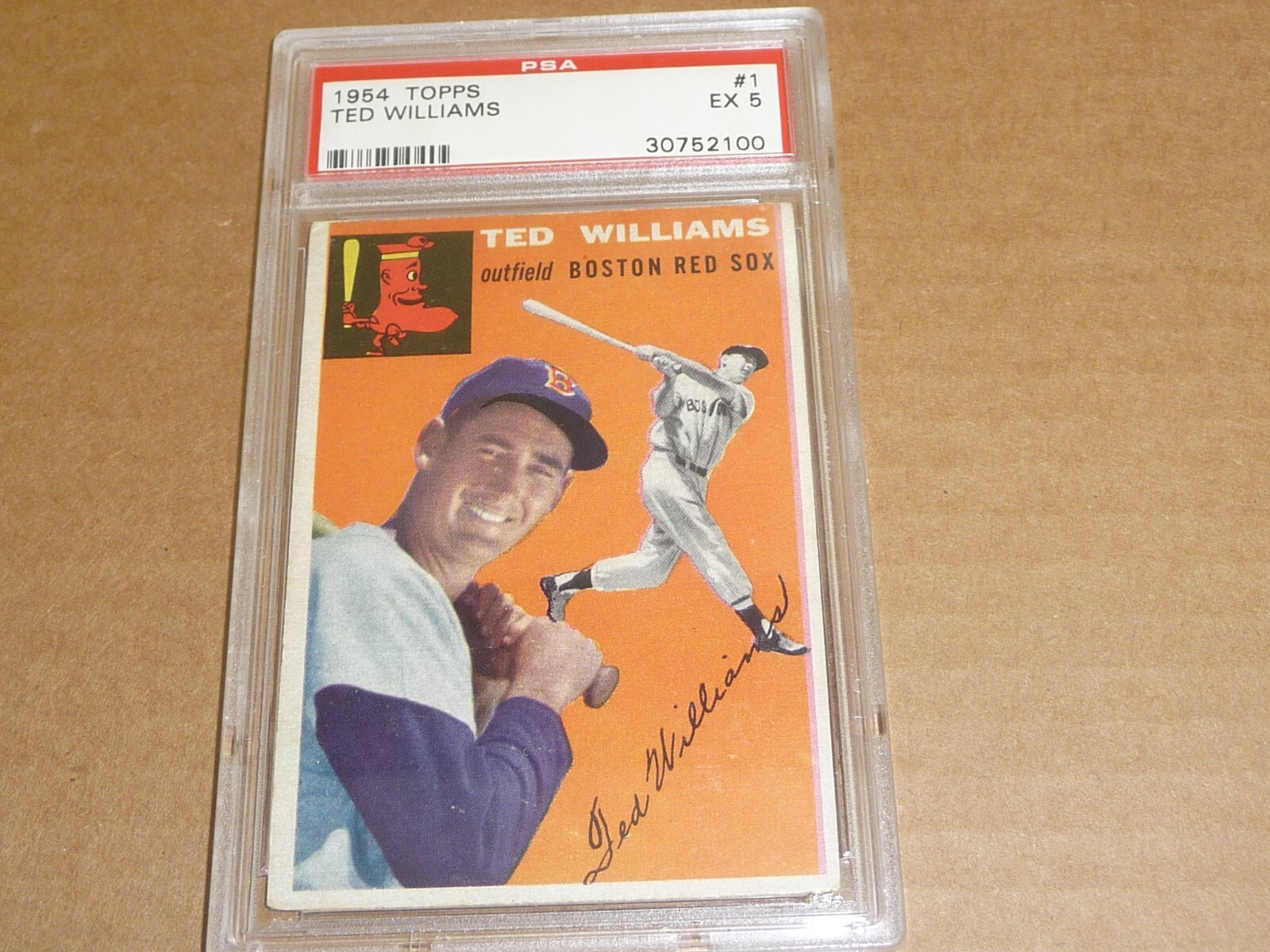 1954 Topps TED WILLIAMS BOSTON RED SOX #1 PSA 5 EX | eBay