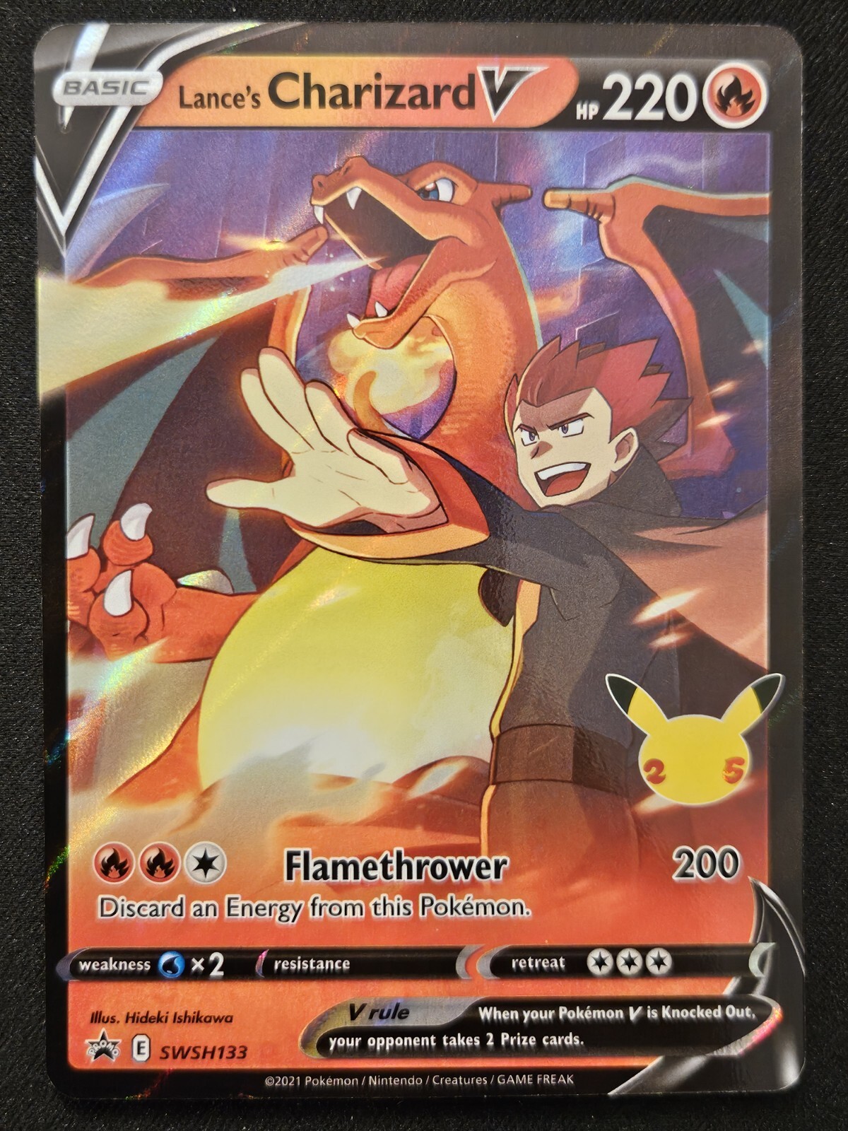 Lance’s Charizard V SWSH133 Black Star Promos Starter Holo Pokémon TCG ...