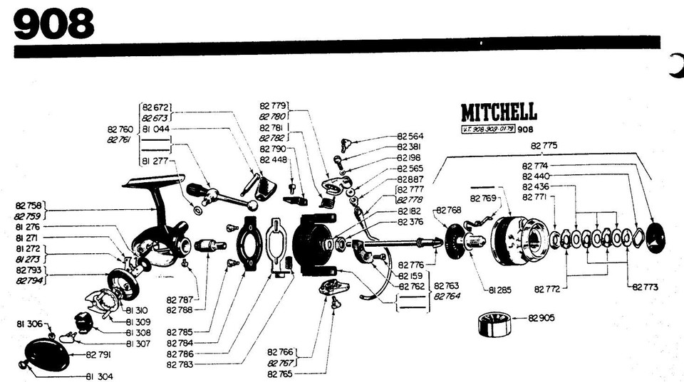 NOS Garcia Mitchell 308, 309, 408, 908 & 909 Fishing Reel Parts | eBay