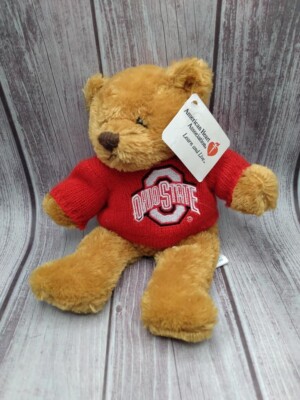 Ohio State Teddy Bear 8 inch Brown Red Sweater Heart Association Tag | eBay