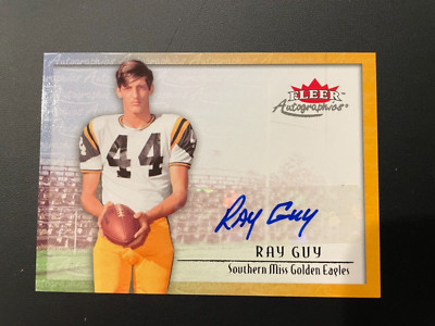 Ray Guy Signed 2012 Fleer Retro Football Autograph Raiders Football ...