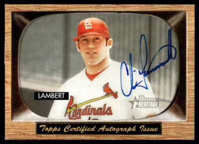 2004 Bowman Heritage Signs of Greatness Chris Lambert Auto St. Louis ...