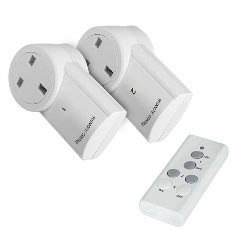 Wireless Remote Control UK Plug-in Mains Socket With Energy Saving ...