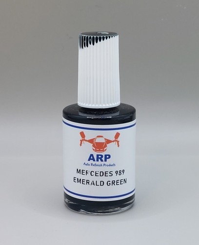 For MERCEDES CODE 989 EMERALD GREEN Touch up Paint + Free Fine Tip ...