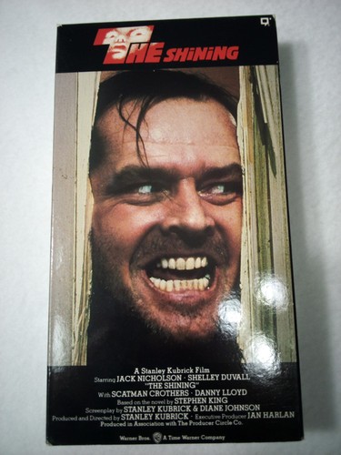 The Shining 1980-1990 VHS Warner Home Video, Jack Nicholson Horror Film ...