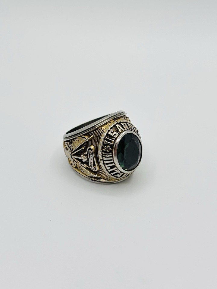 U.S. Army Military Police MP Men's Green Stone Ring Size 7 - ALPHA ...