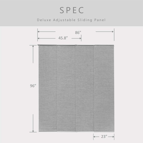 Adjustable Sliding Wall Panel 45.8''-86'' W x 96'' H Room Divider ...