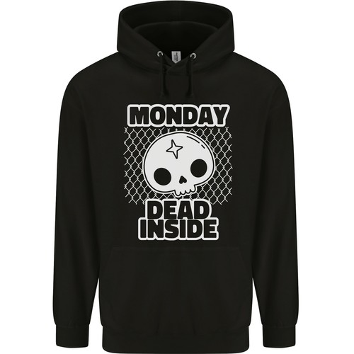 Monday Dead Inside Work Skull Childrens Kids Hoodie | eBay