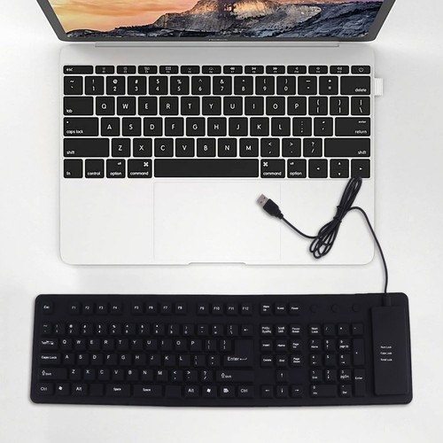 Roll Up Keyboard Computer Imperproof 109 Keys Clavier câblé USB ...