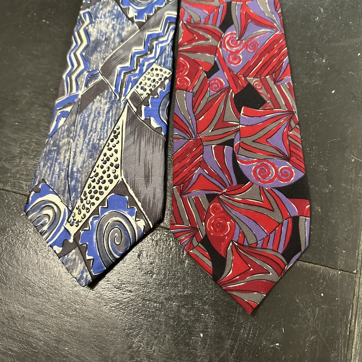 Abstract Necktie Designs Vintage Tie Oleg Cassini Mens Necktie Silk