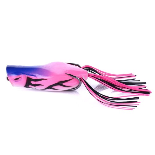 10PCS 7cm/14g Popper Frog Topwater Fishing Lures Snake Bait Bass Soft ...