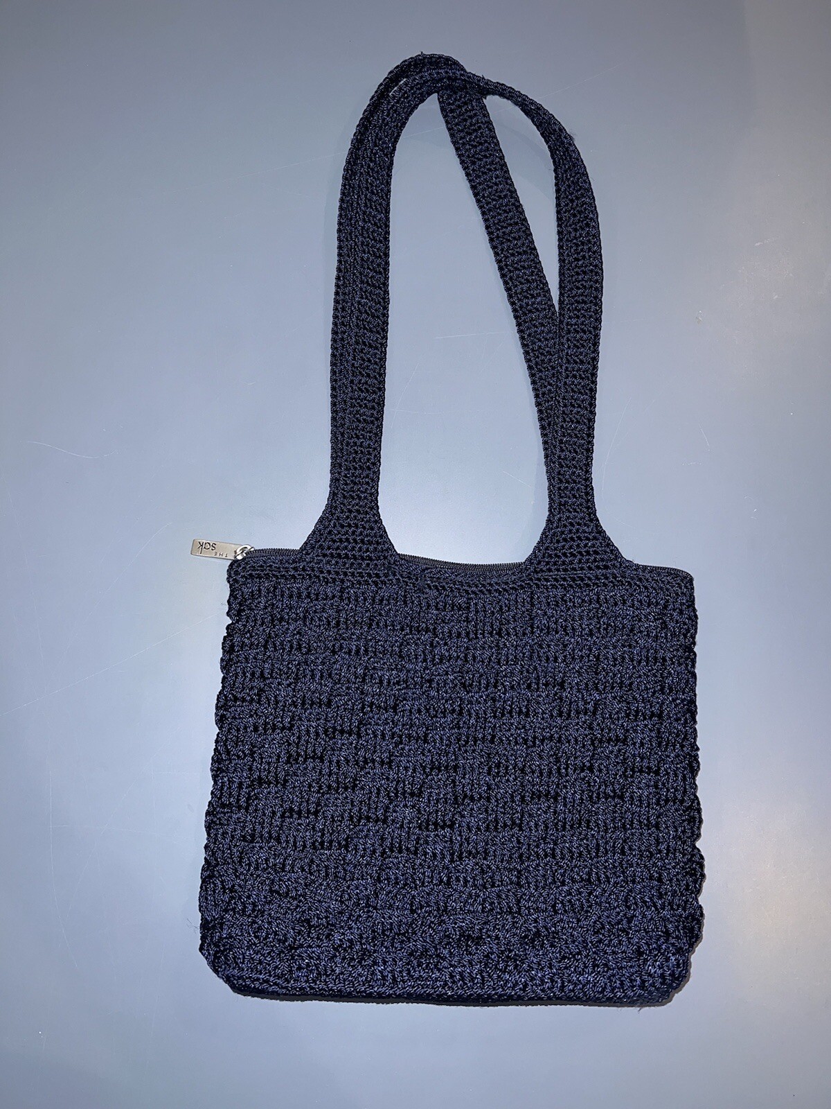 The Sak Gaia Crochet Recycled Crossbody Bag Navy Blue Macrame | eBay